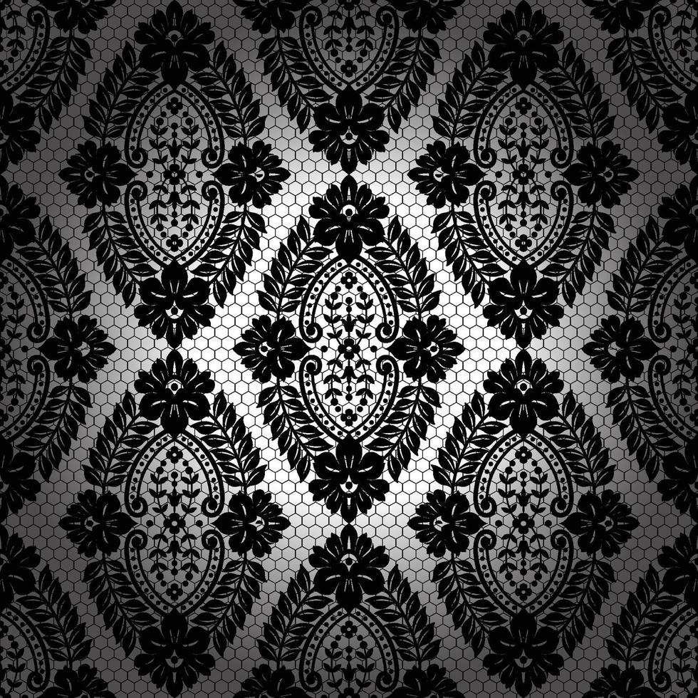 Lace seamless pattern with flowers 7414994 Vector Art at Vecteezy