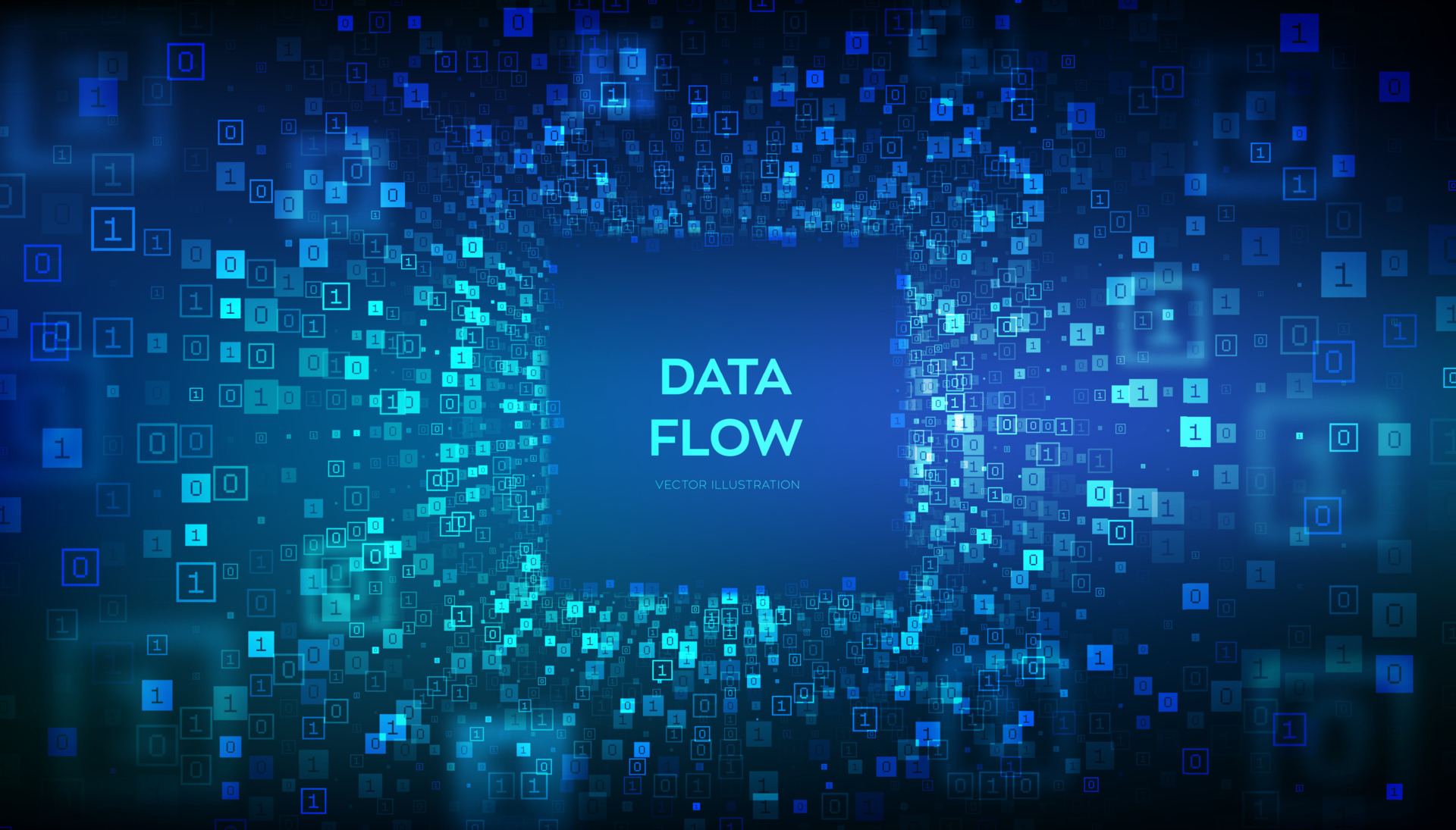 Data Flow Binary Data Flow Tunnel Virtual Tunnel Warp Coding Programming Or Hacking Concept