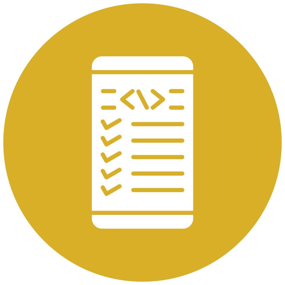 Mobile Coding Icon Style 7435593 Vector Art at Vecteezy