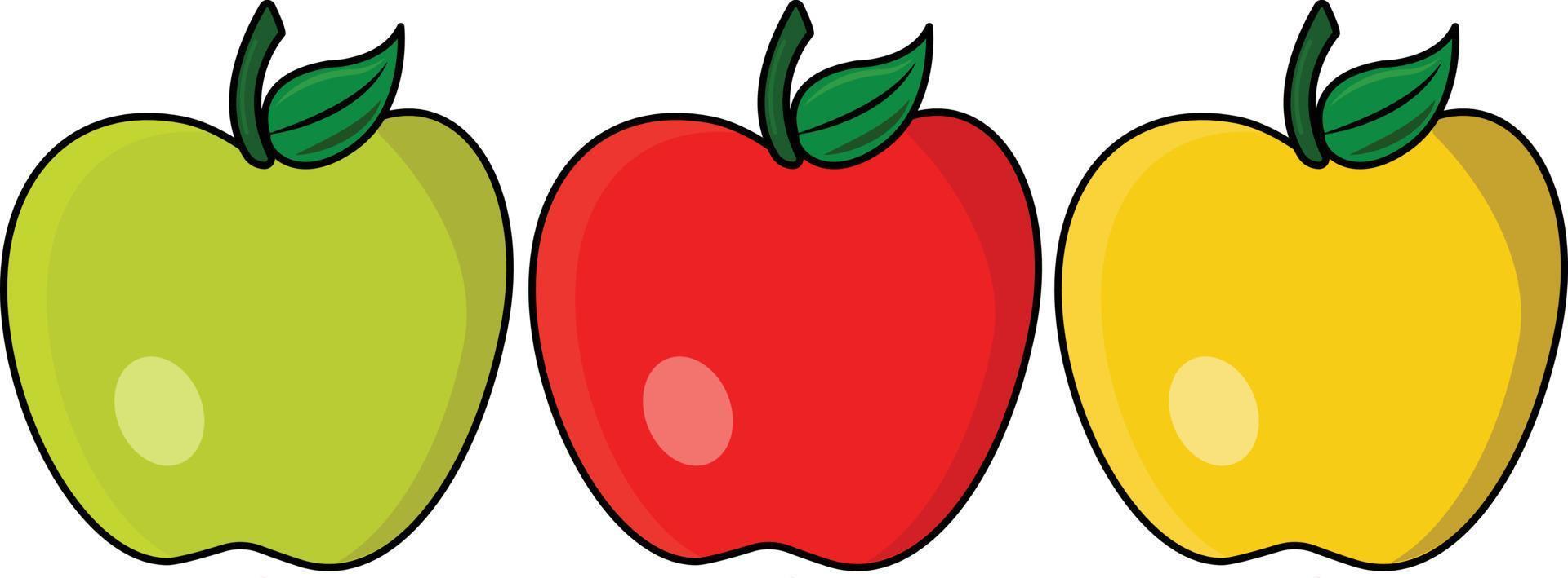 Red And Green Apple Clip Art