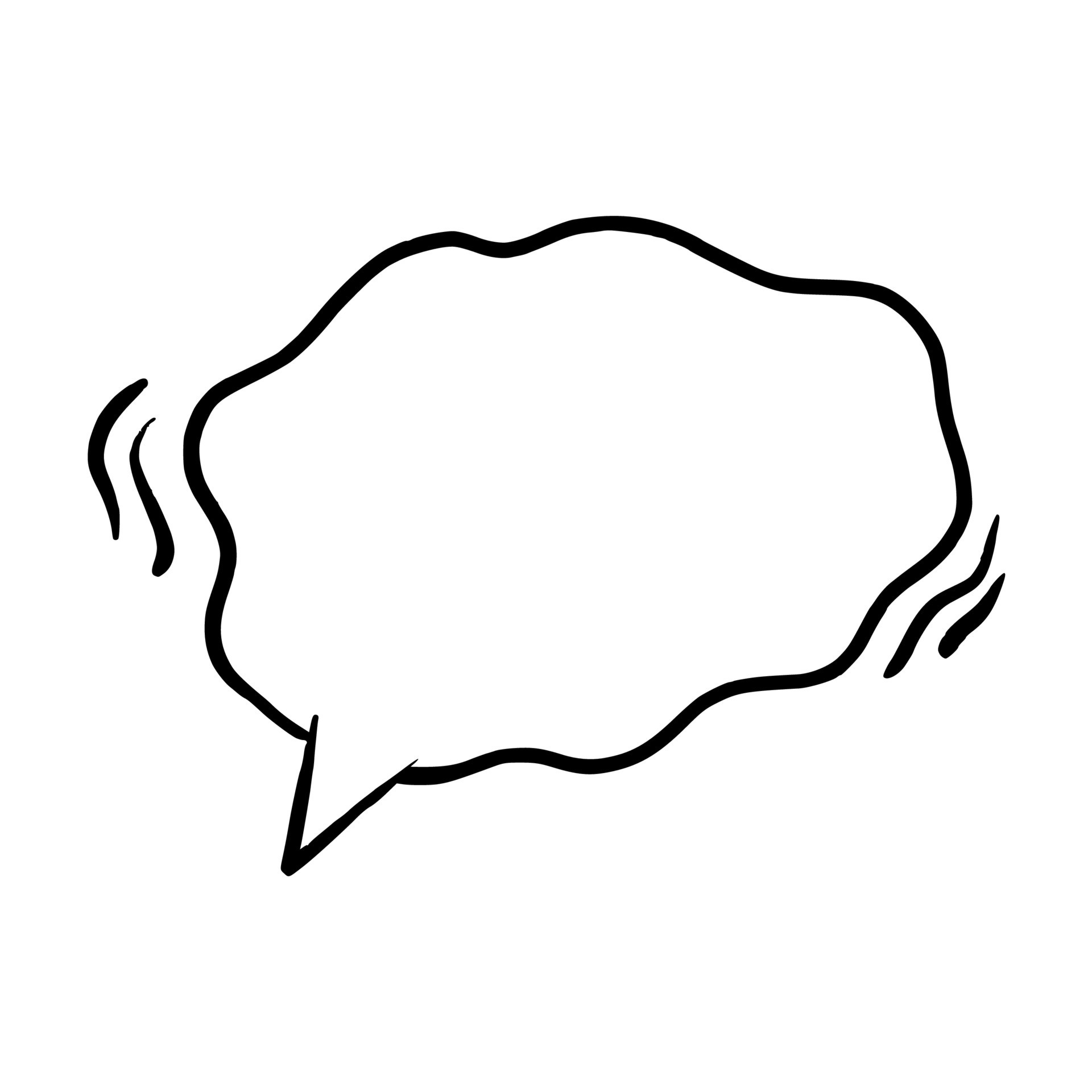 Colored Speech Bubble Template
