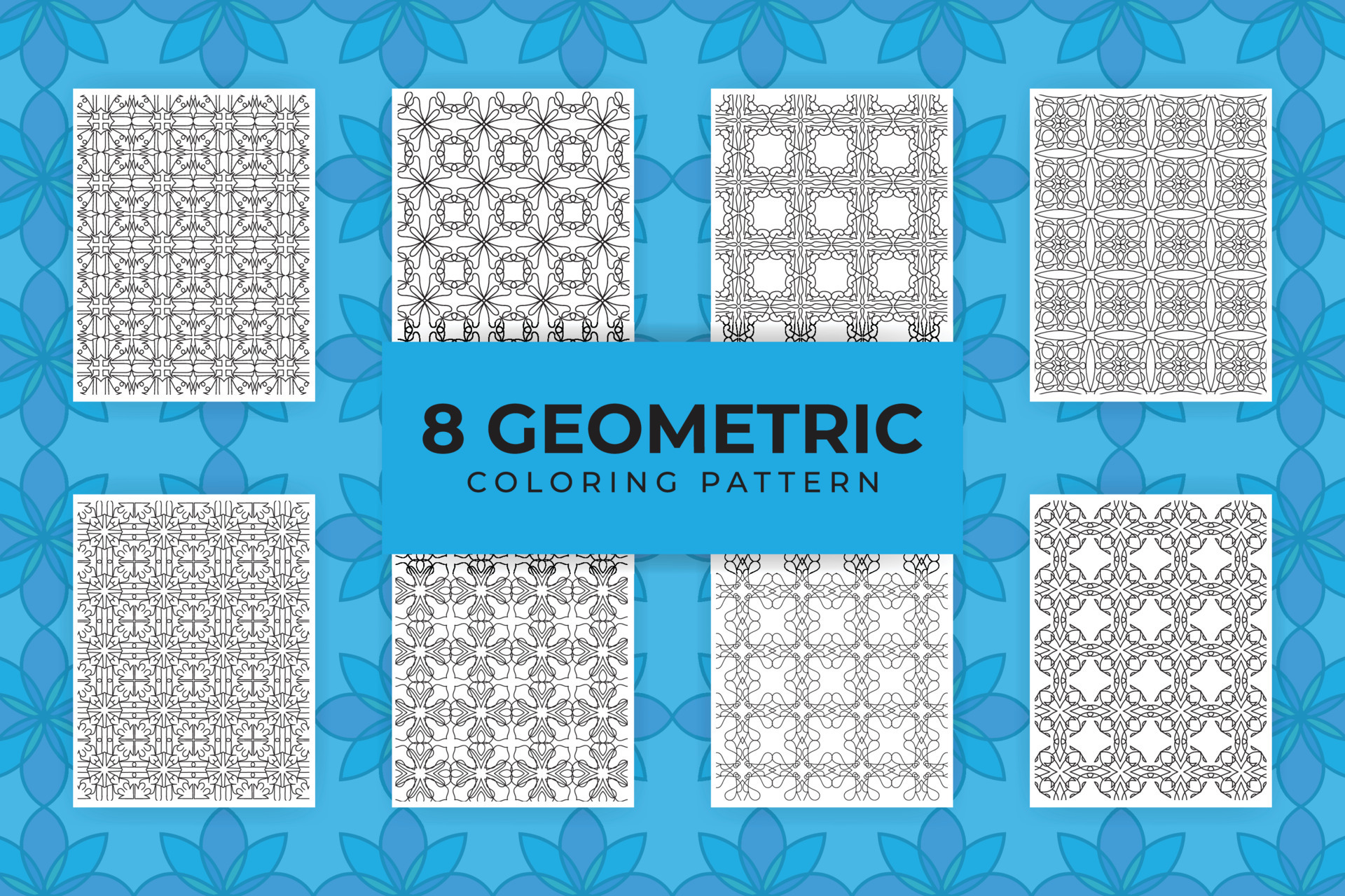 Geometric coloring pattern 7442701 Vector Art at Vecteezy