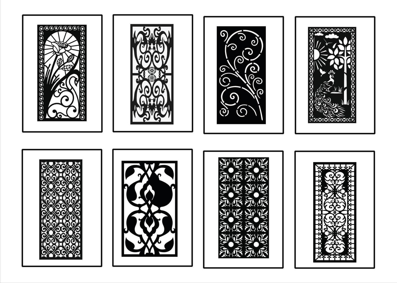 Jali Design For Graphic And Cnc Router Geometric Laser Cutting Vector Pattern 7444742 Vector