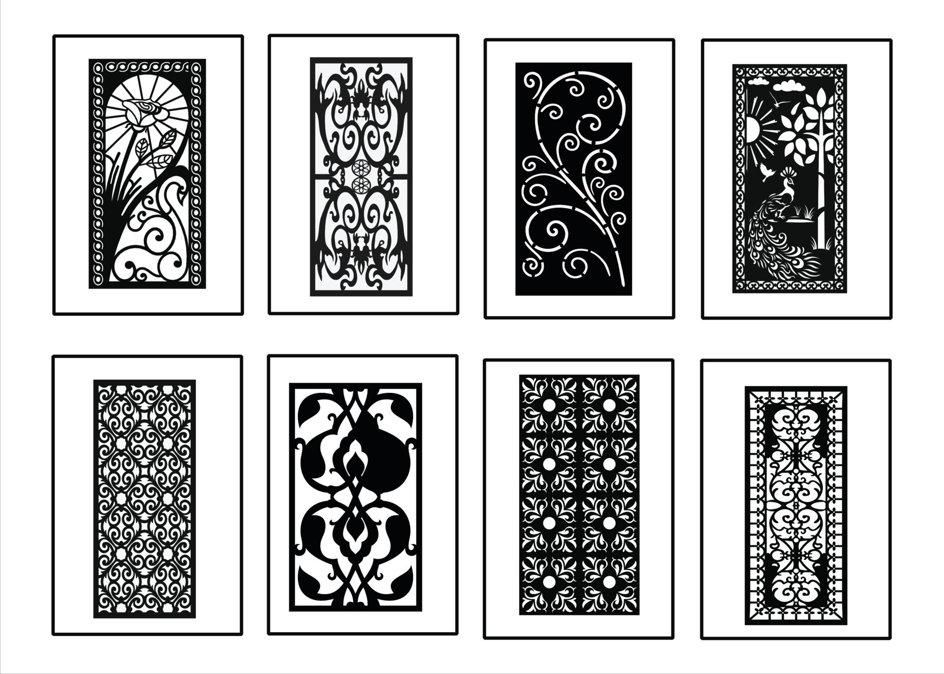 Jali Design For Graphic And Cnc Router Geometric Laser Cutting Vector Pattern 7444742 Vector