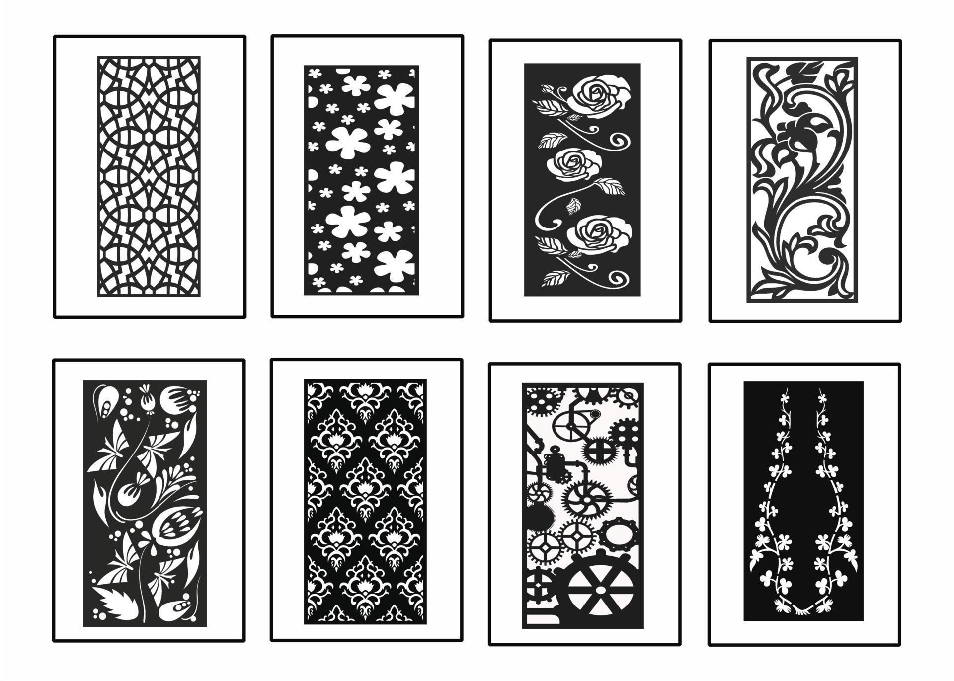 Jali design for graphic and CNC.router Geometric laser cutting vector pattern. 7444748 Vector ...