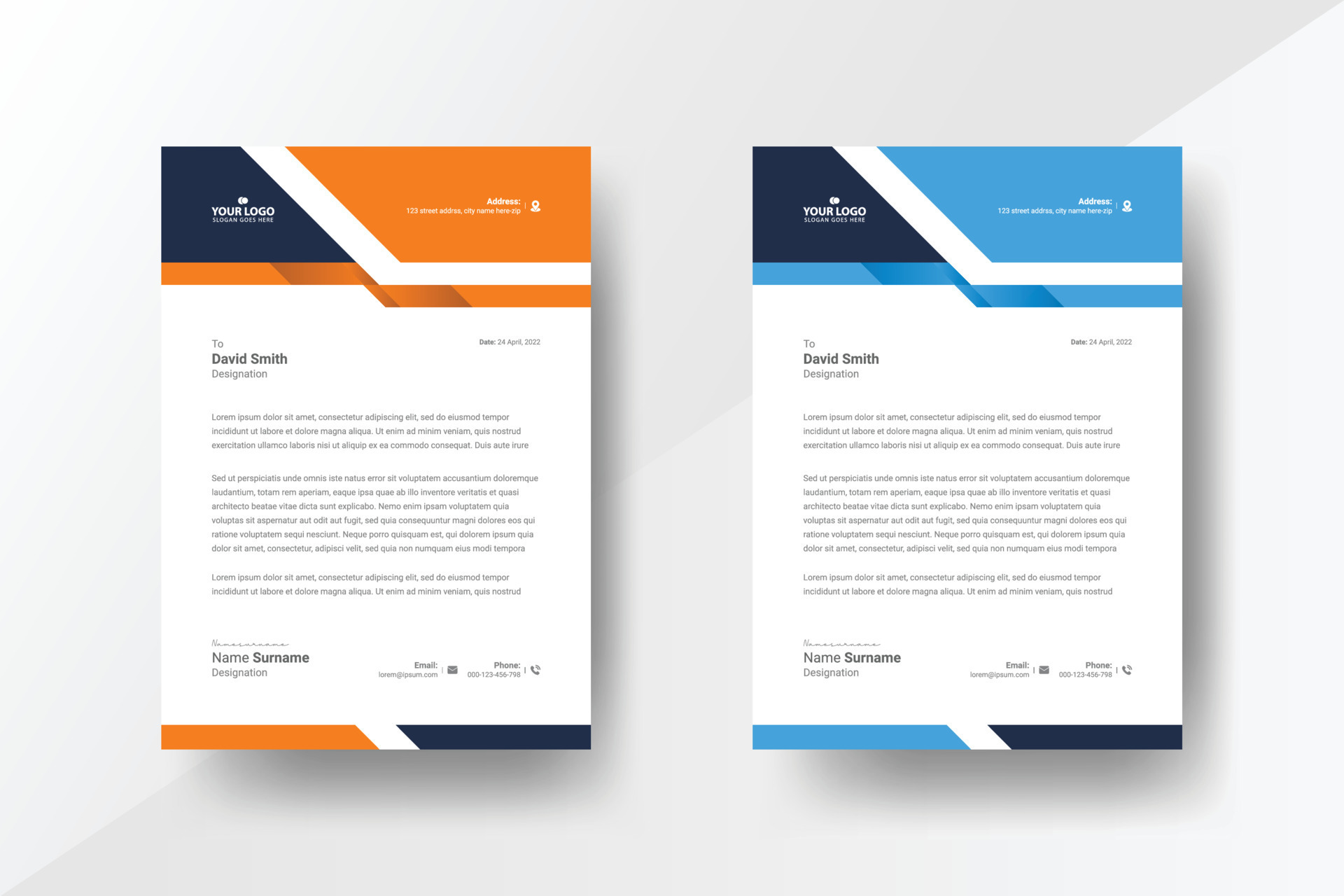 Professional creative business letterhead design template 7445107 ...