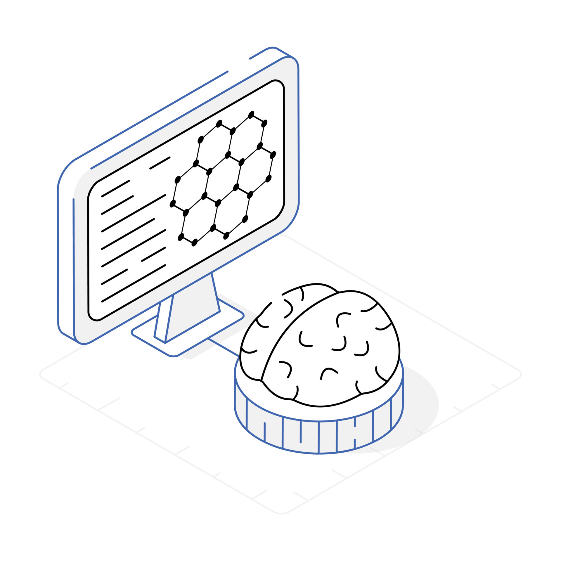 Machine Learning Outline Isometric Conceptual Icon 7452602 Vector Art At Vecteezy