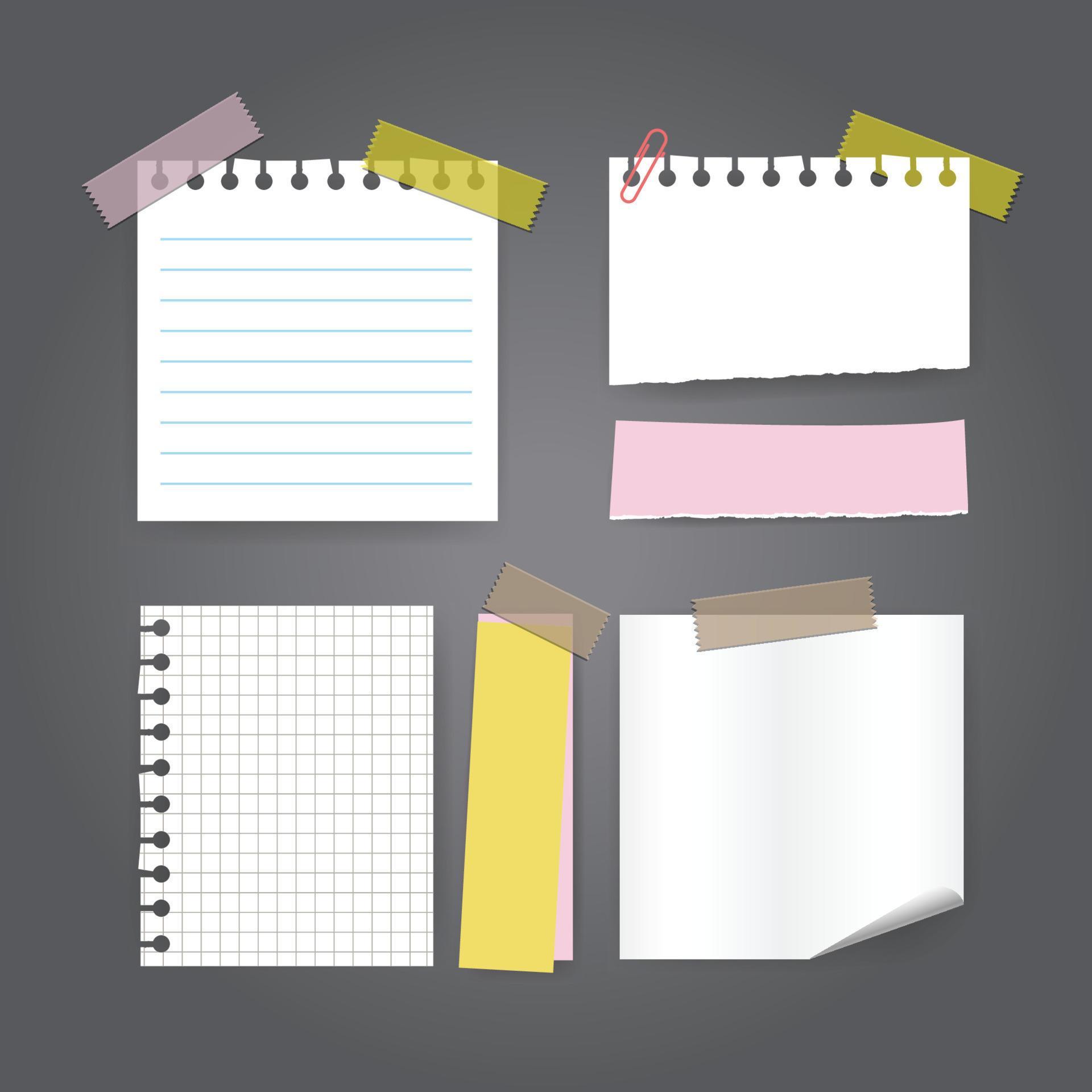 Notepad Set Vector 7457227 Vector Art at Vecteezy