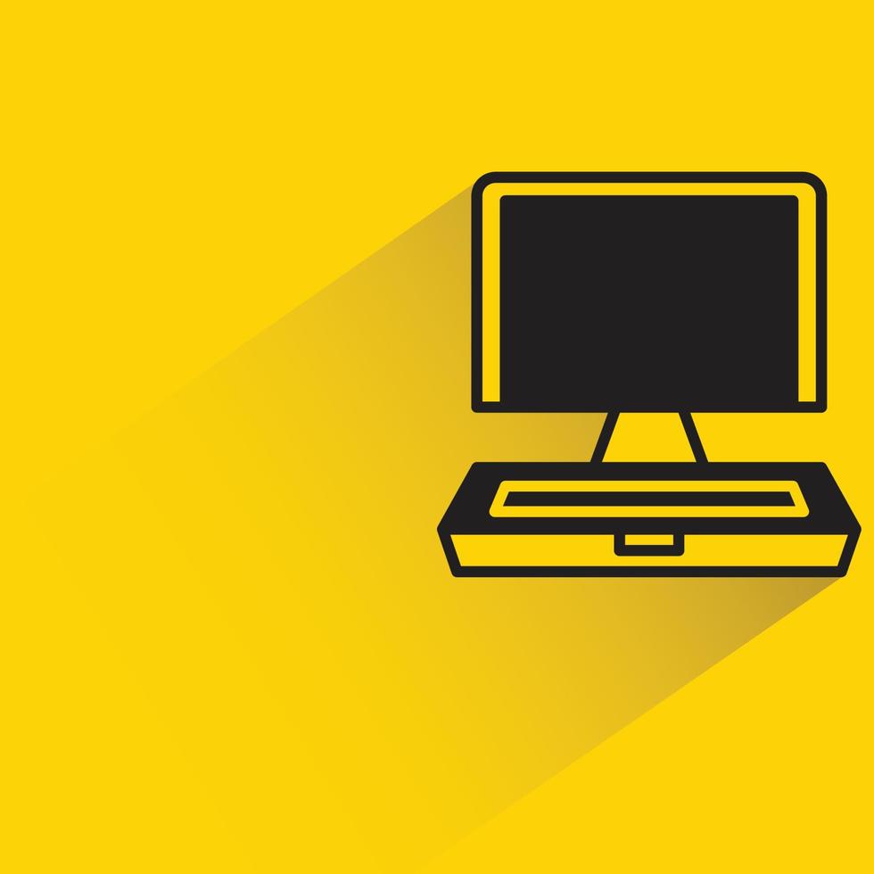 desktop computer and keyboard icon 7459573 Vector Art at Vecteezy