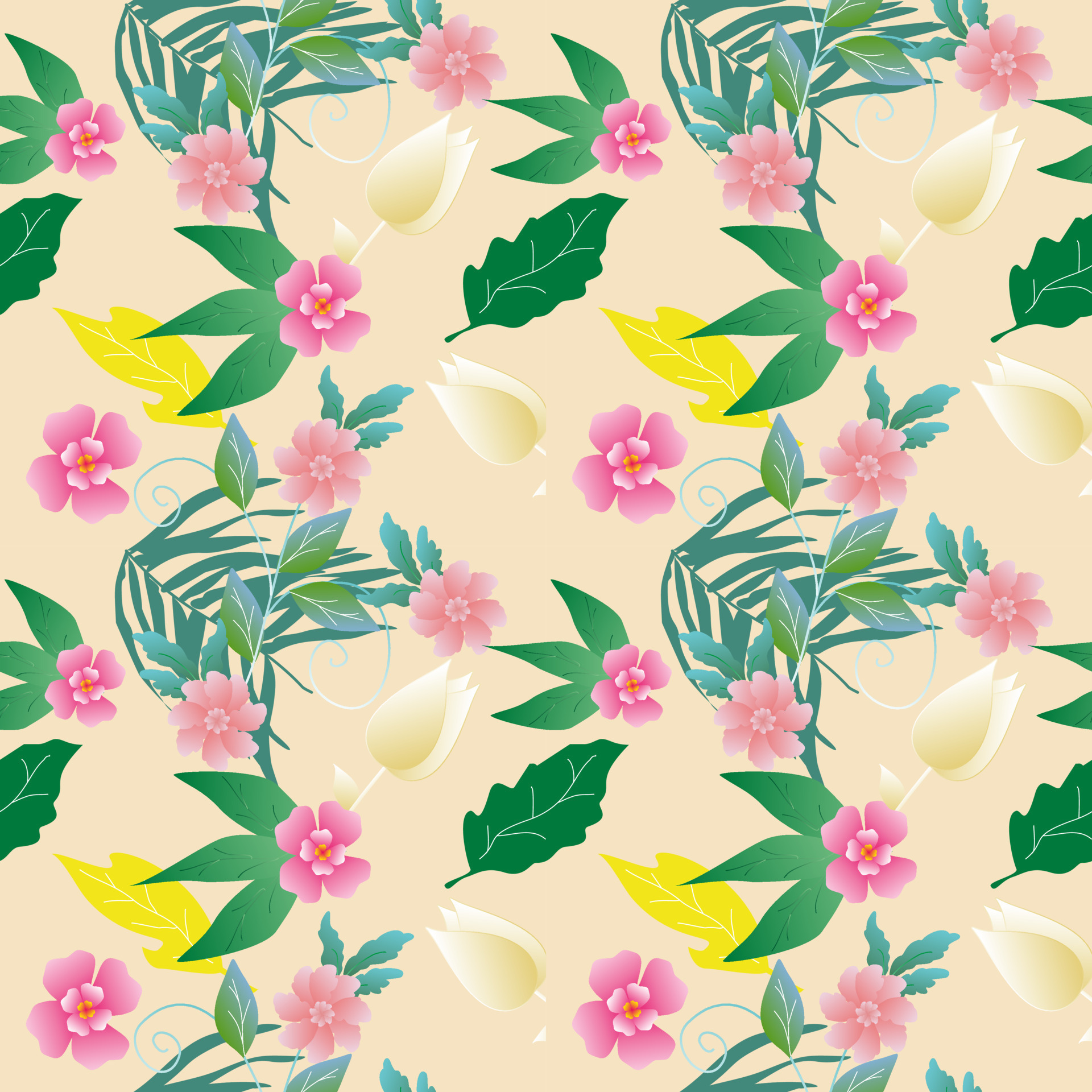 Seamless Pattern With Floral Motifs able to print for cloths ...