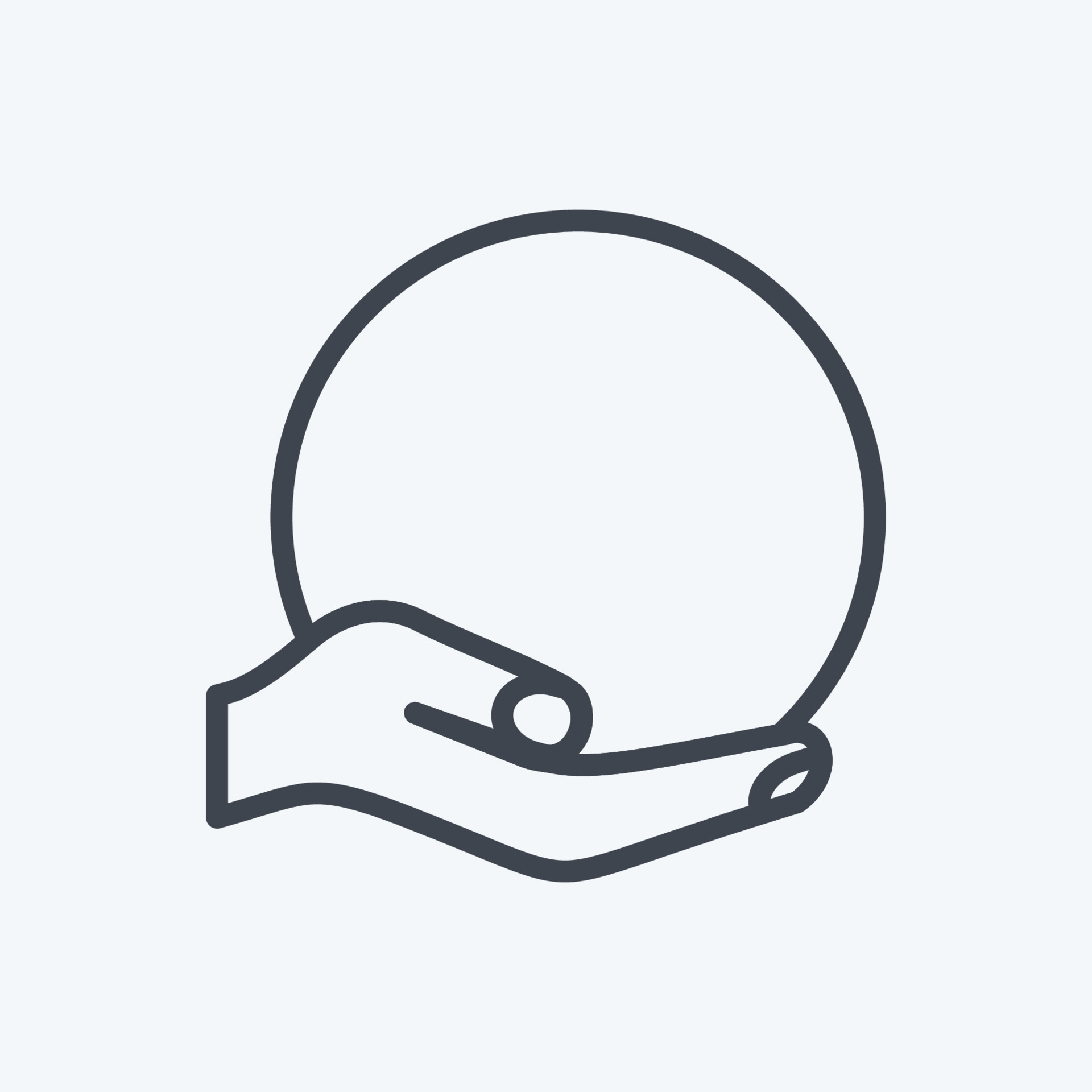 Icon Holding Globe Suitable For Hand Actions Symbol Line Style Simple Design Editable Design