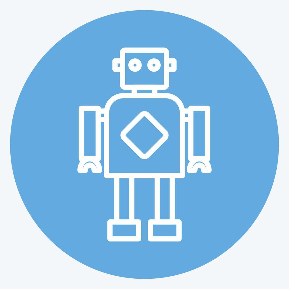 Icon Robotics Suitable For Data Analytics Symbol Blue Eyes Style Simple Design Editable