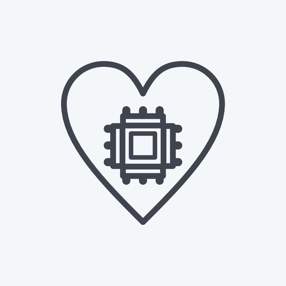Icon Affective Computing Suitable For Data Analytics Symbol Line