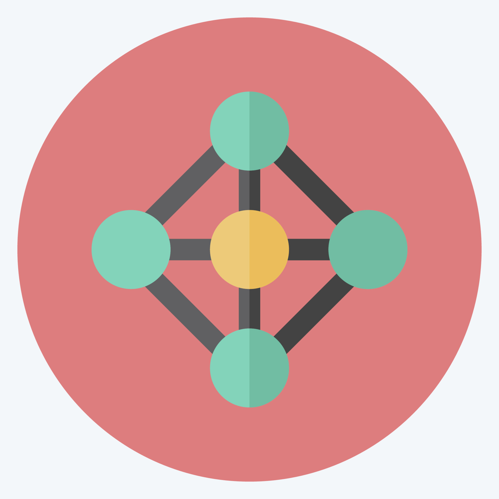 Icon Deep Learning Suitable For Data Analytics Symbol Flat Style