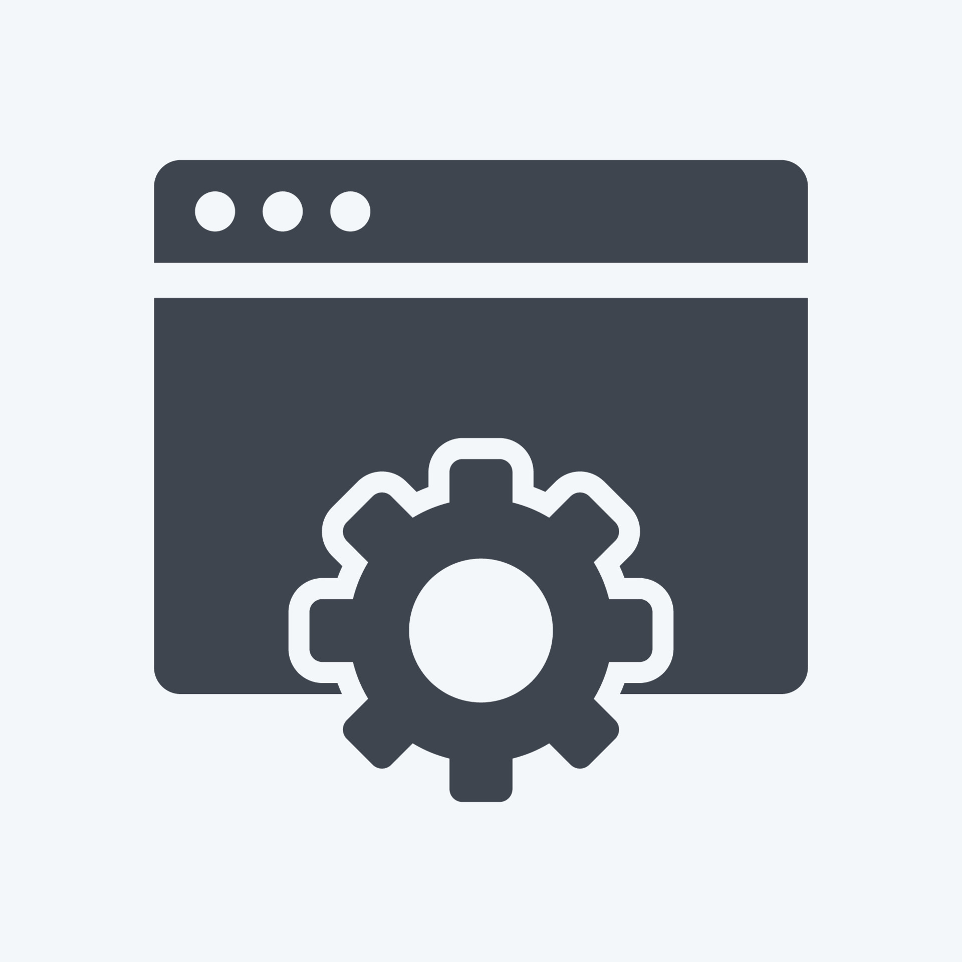 Icon Browser Settings Suitable For User Interface Symbol Glyph Style Simple Design Editable