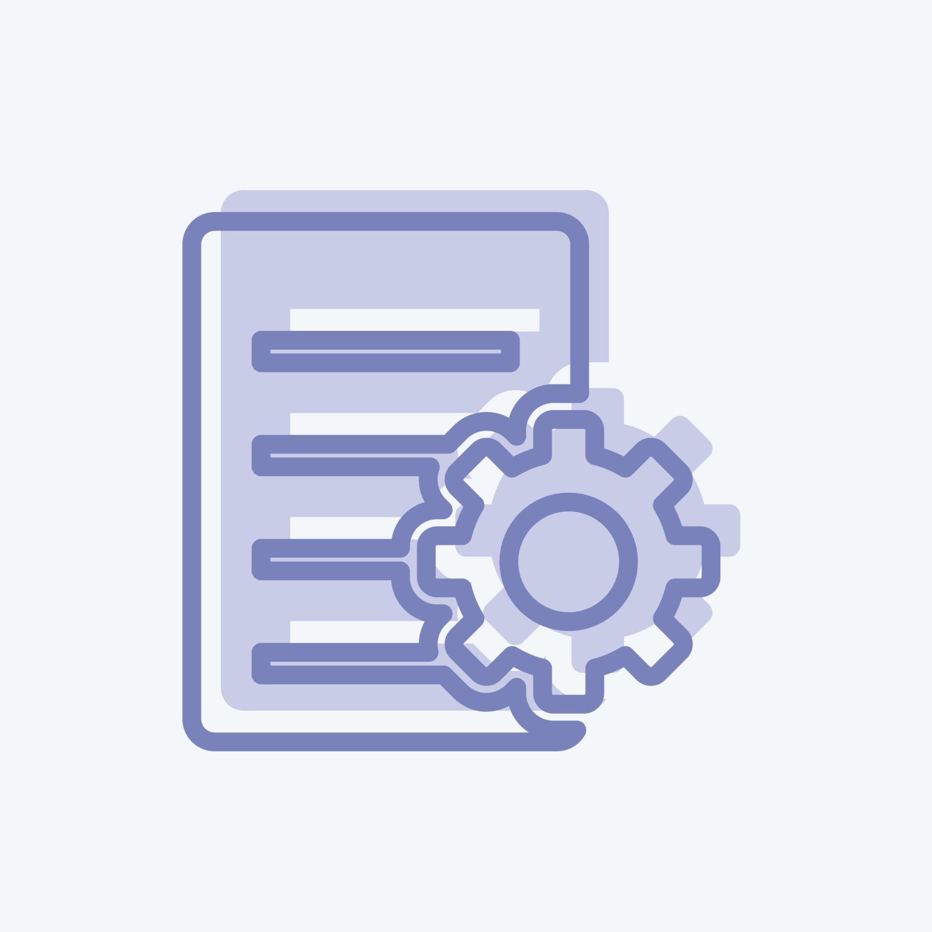 Icon Document Settings Suitable For User Interface Symbol Two Tone Style Simple Design