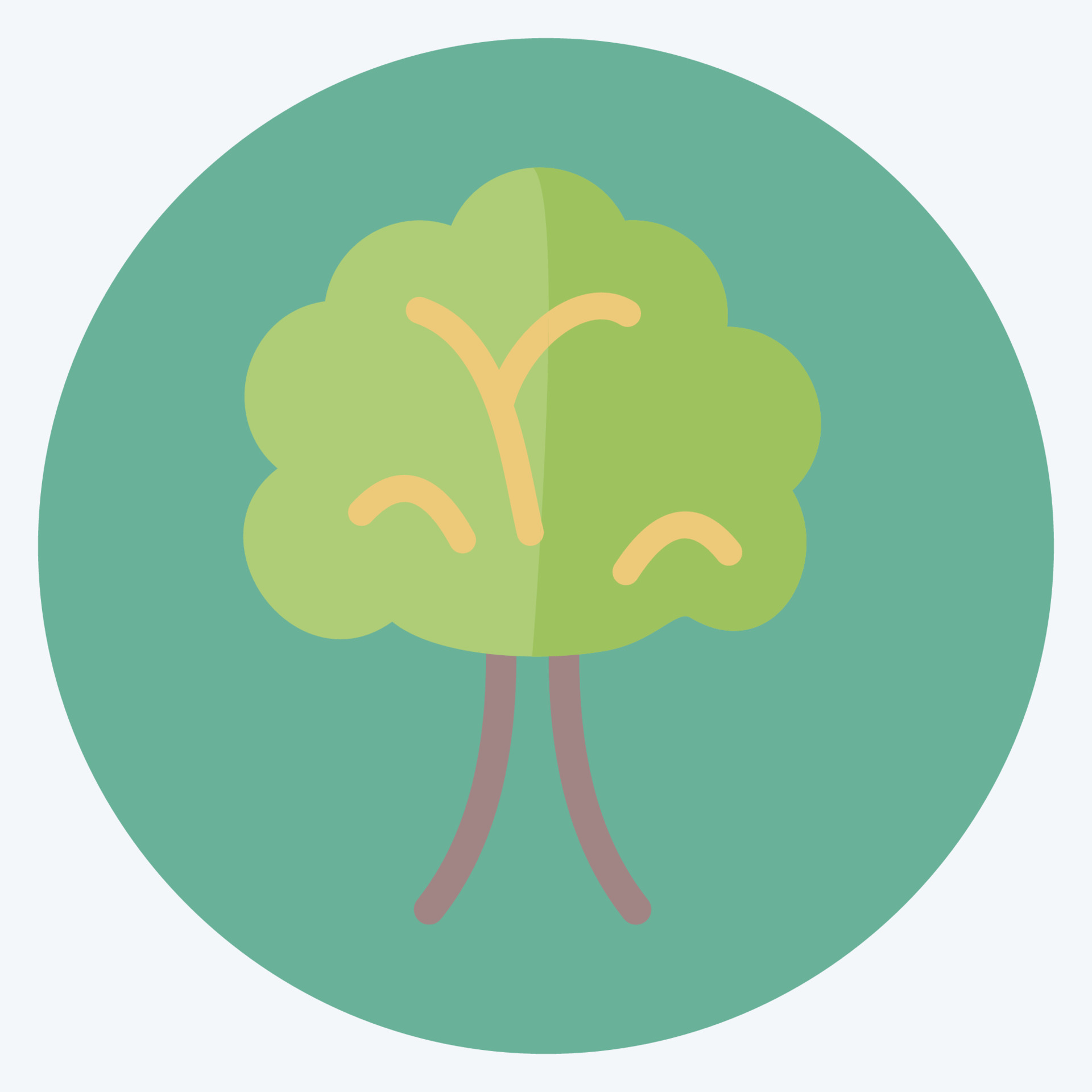 Icon Tree. suitable for garden symbol. flat style. simple design ...