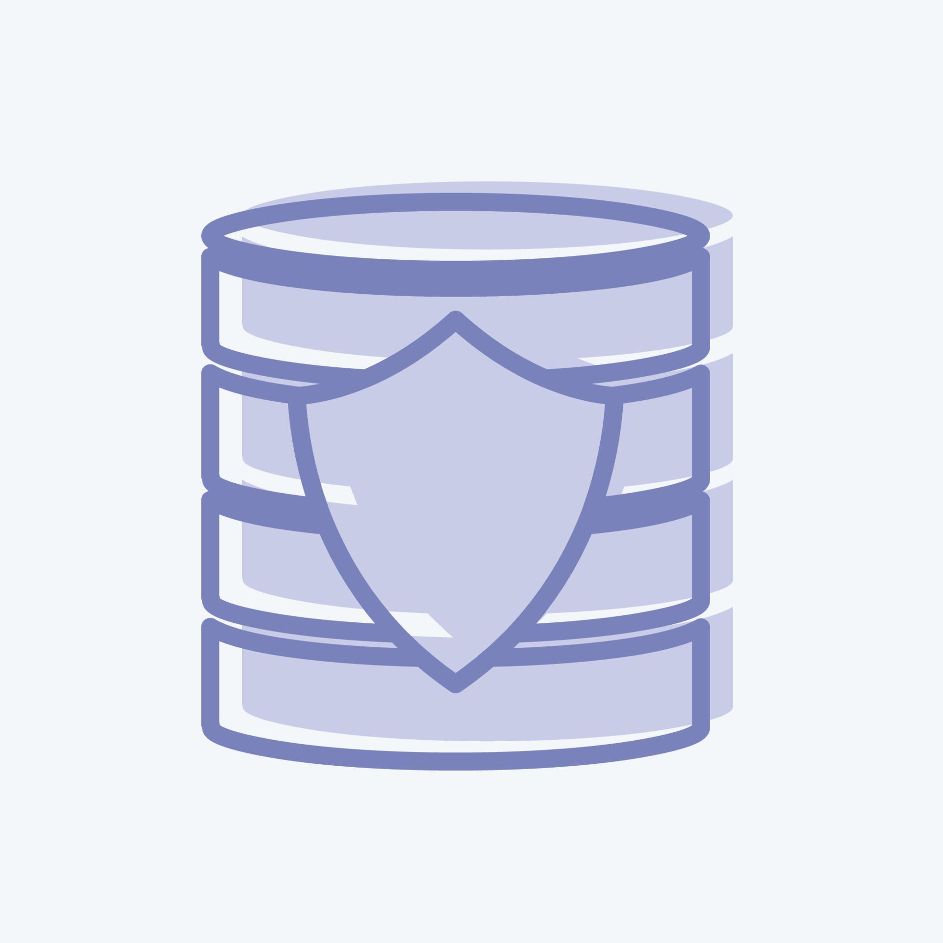 Icon Secured Backup. suitable for data analytics symbol. two tone style ...