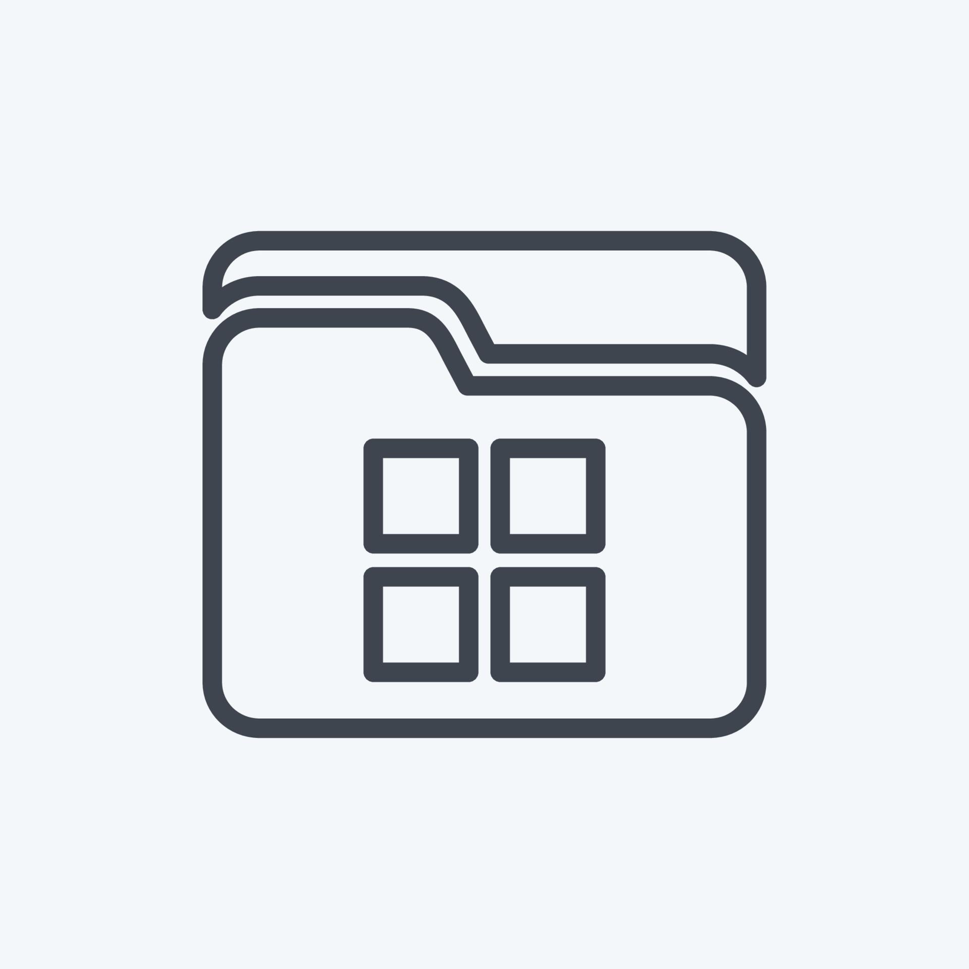 Icon File Manager Suitable For Mobile Apps Symbol Line Style Simple Design Editable Design