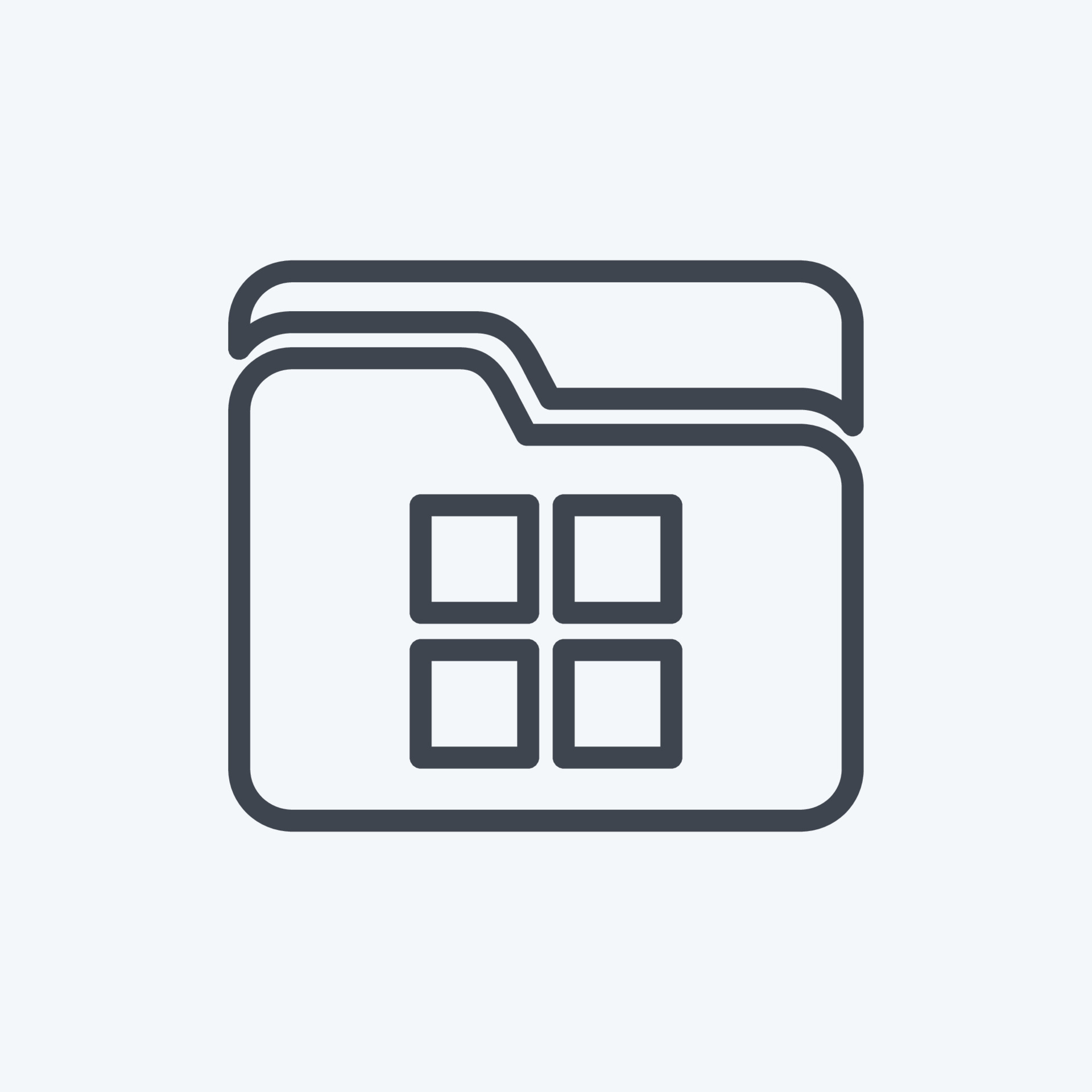 Icon File Manager Suitable For Mobile Apps Symbol Line Style Simple Design Editable Design