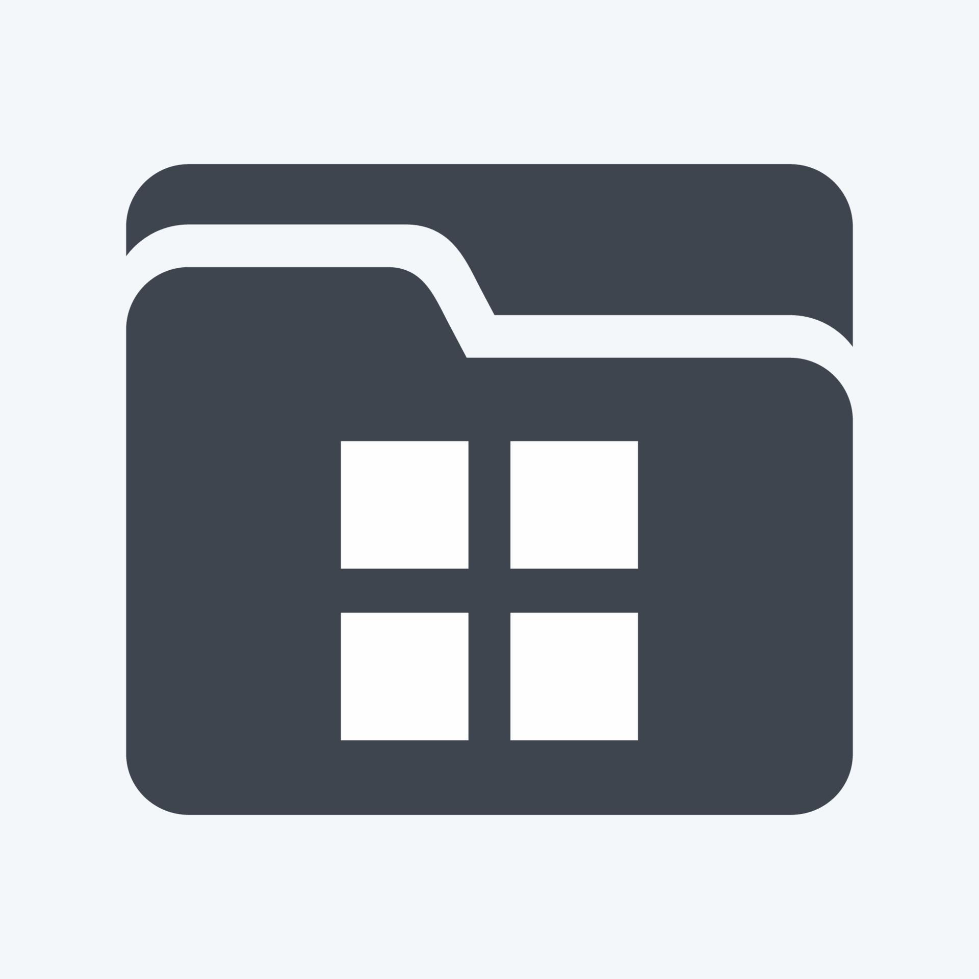 Icon File Manager Suitable For Mobile Apps Symbol Glyph Style Simple Design Editable Design