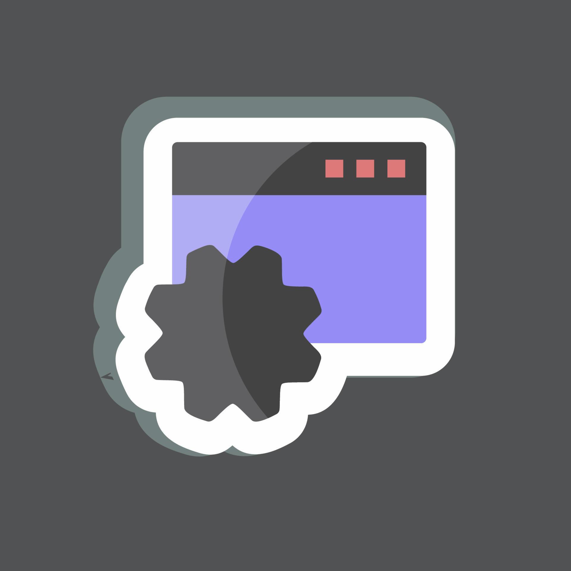 Sticker Browser Configurations Suitable For Programming Symbol Simple Design Editable Design