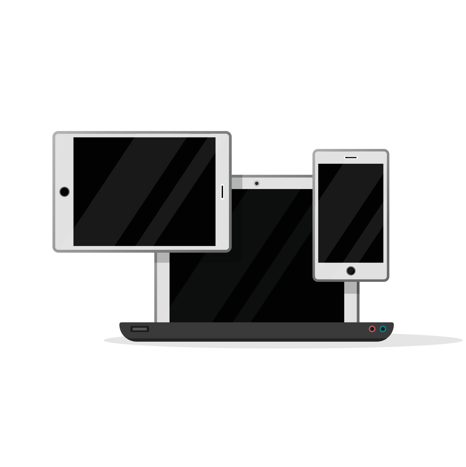 Set of computer in simple flat style vector 7468552 Vector Art at Vecteezy