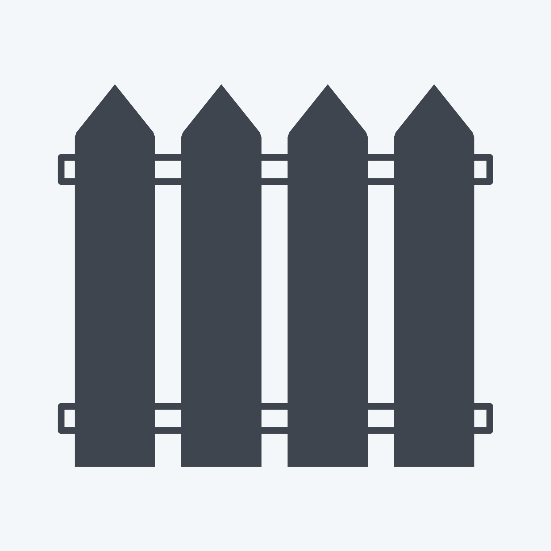 Icon Fence. suitable for Spring symbol. glyph style. simple design ...