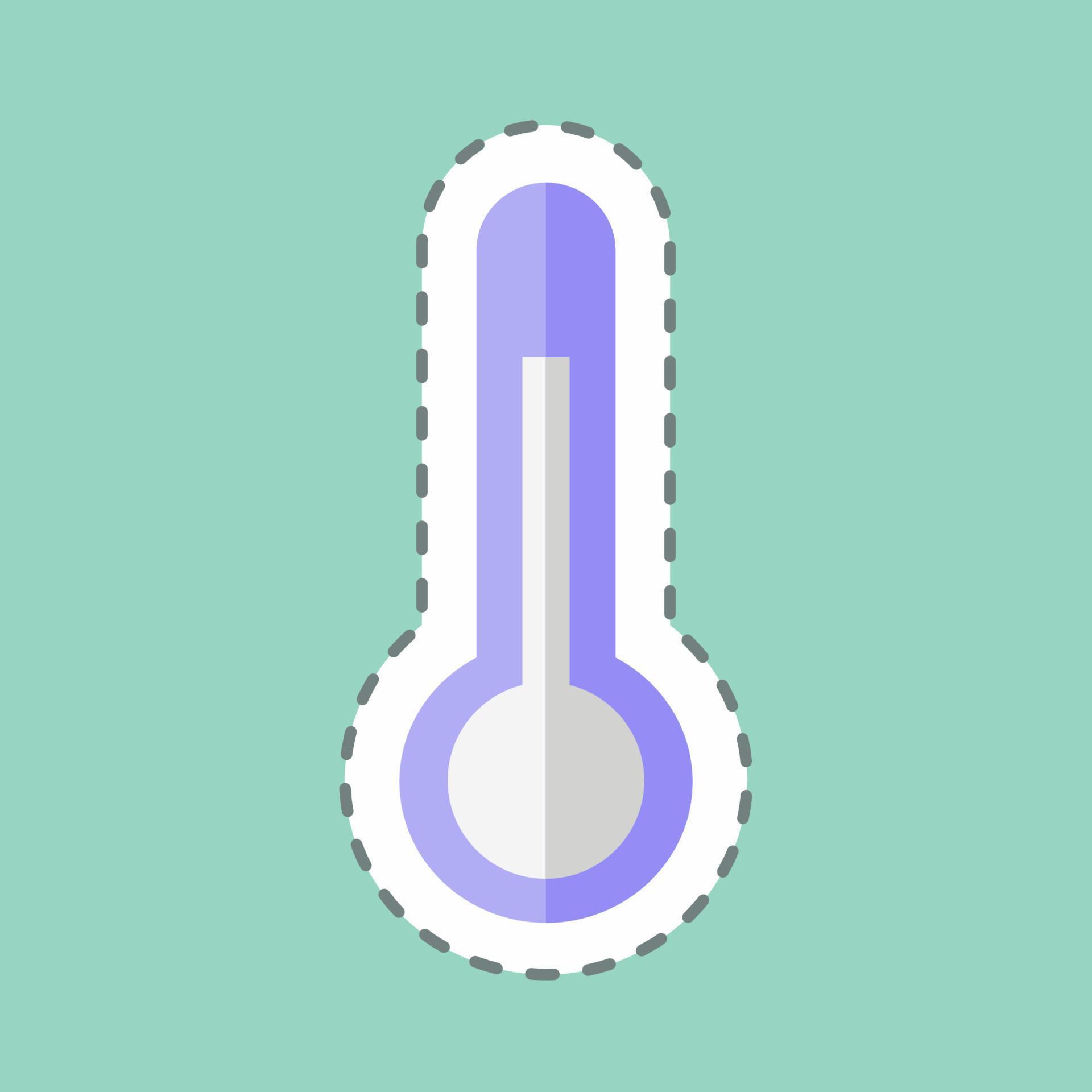 Sticker line cut Temperature Check. suitable for Spring symbol. simple design editable. design ...