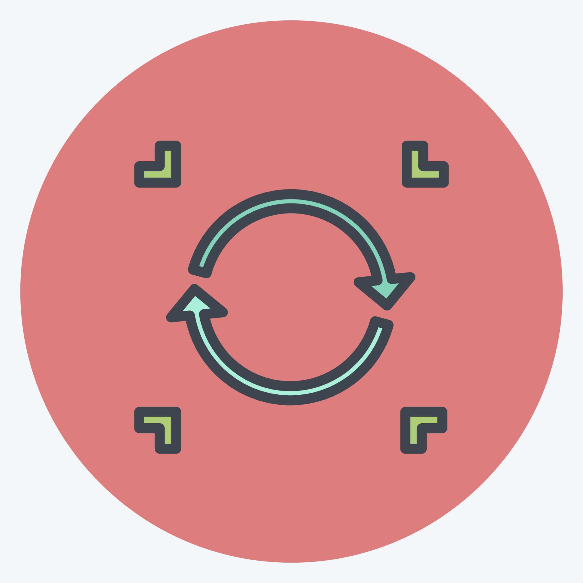 Icon Data Synchronization Suitable For Data Analytics Symbol Color