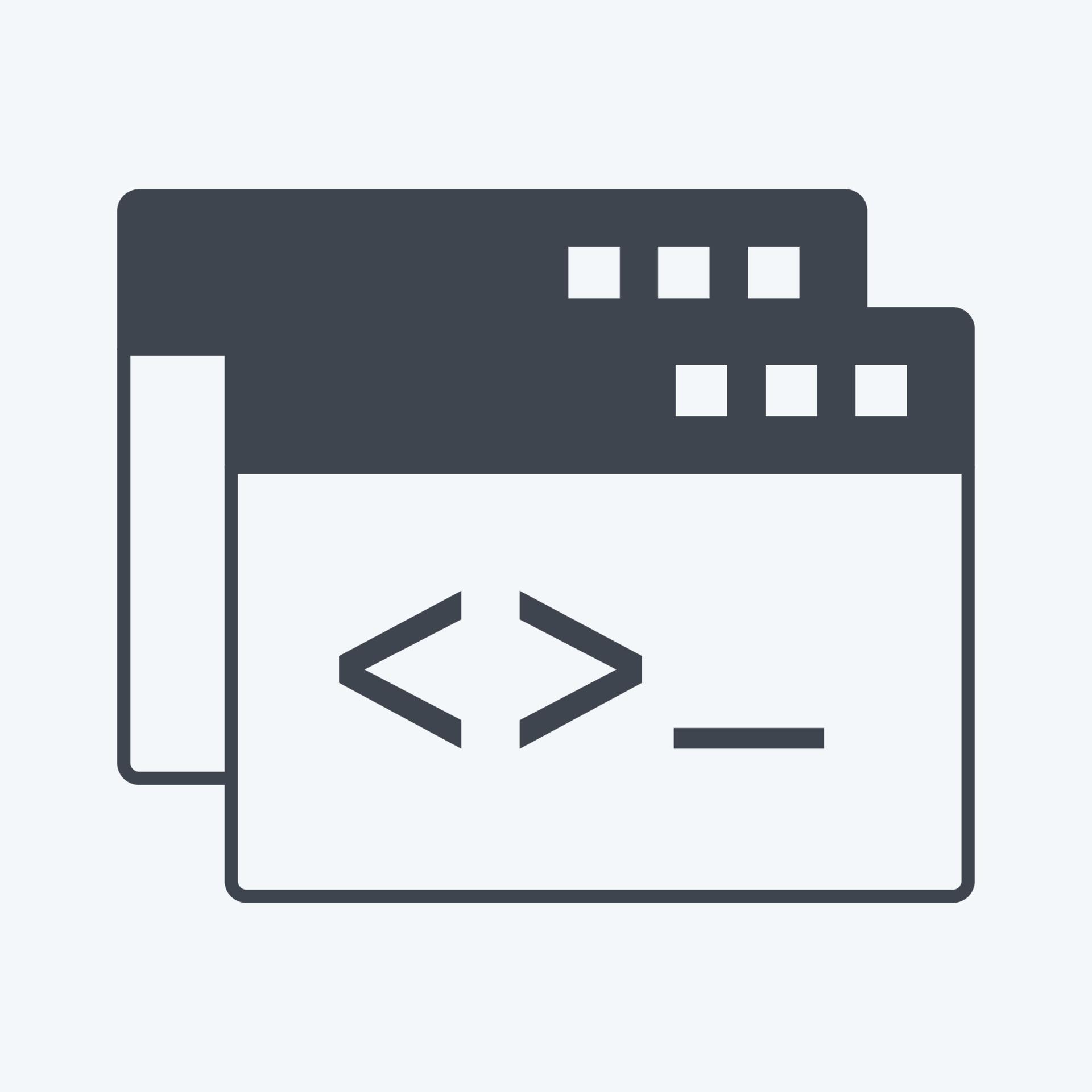 Icon Custom Coding Suitable For Programming Symbol Glyph Style Simple Design Editable Design