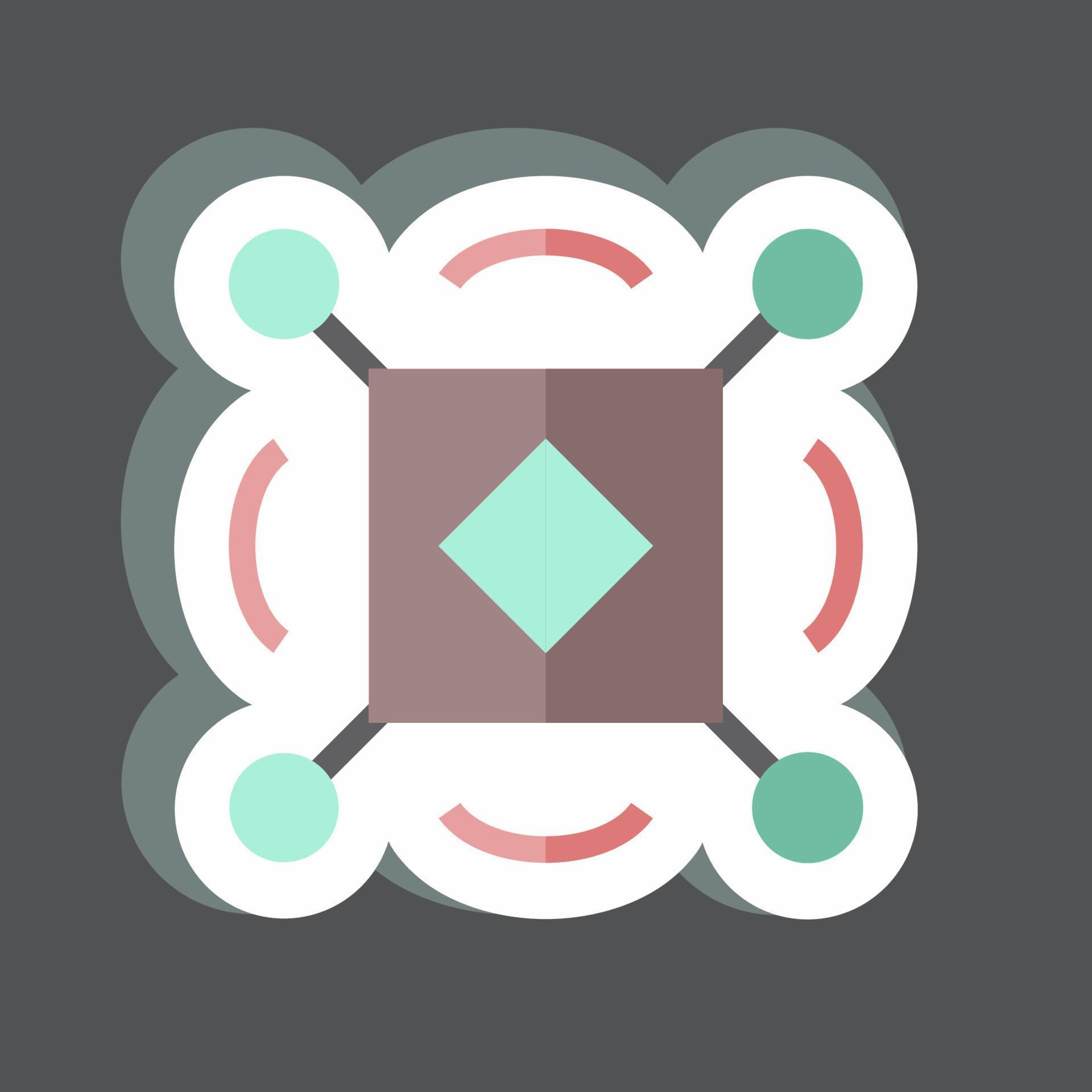 Sticker Sensors Suitable For Data Analytics Symbol Simple Design