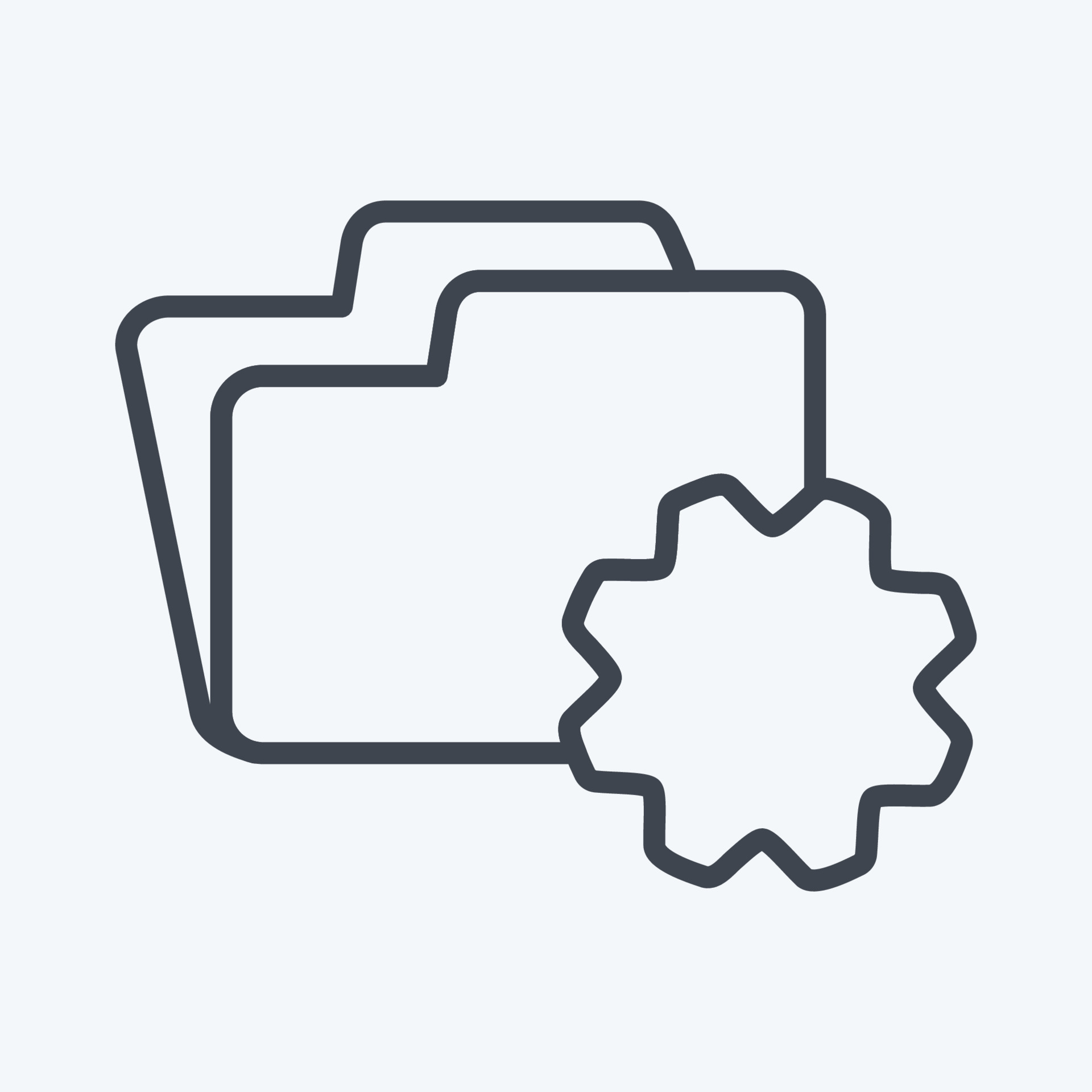 Icon Folder Settings. suitable for Programming symbol. line style ...