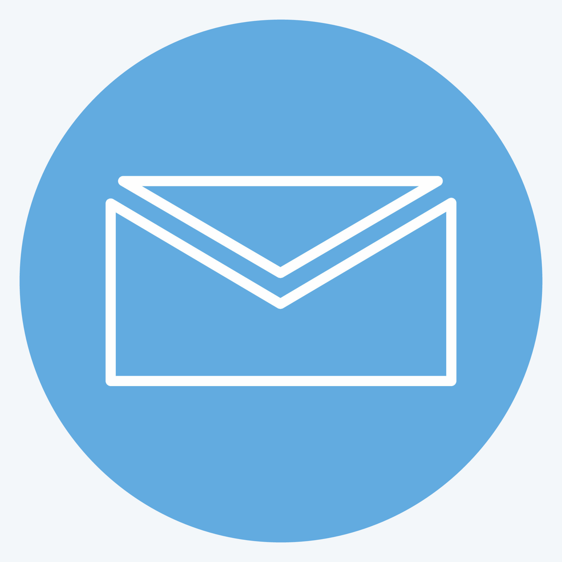 Icon Mail Suitable For Mobile Apps Symbol Blue Eyes Style Simple Design Editable Design