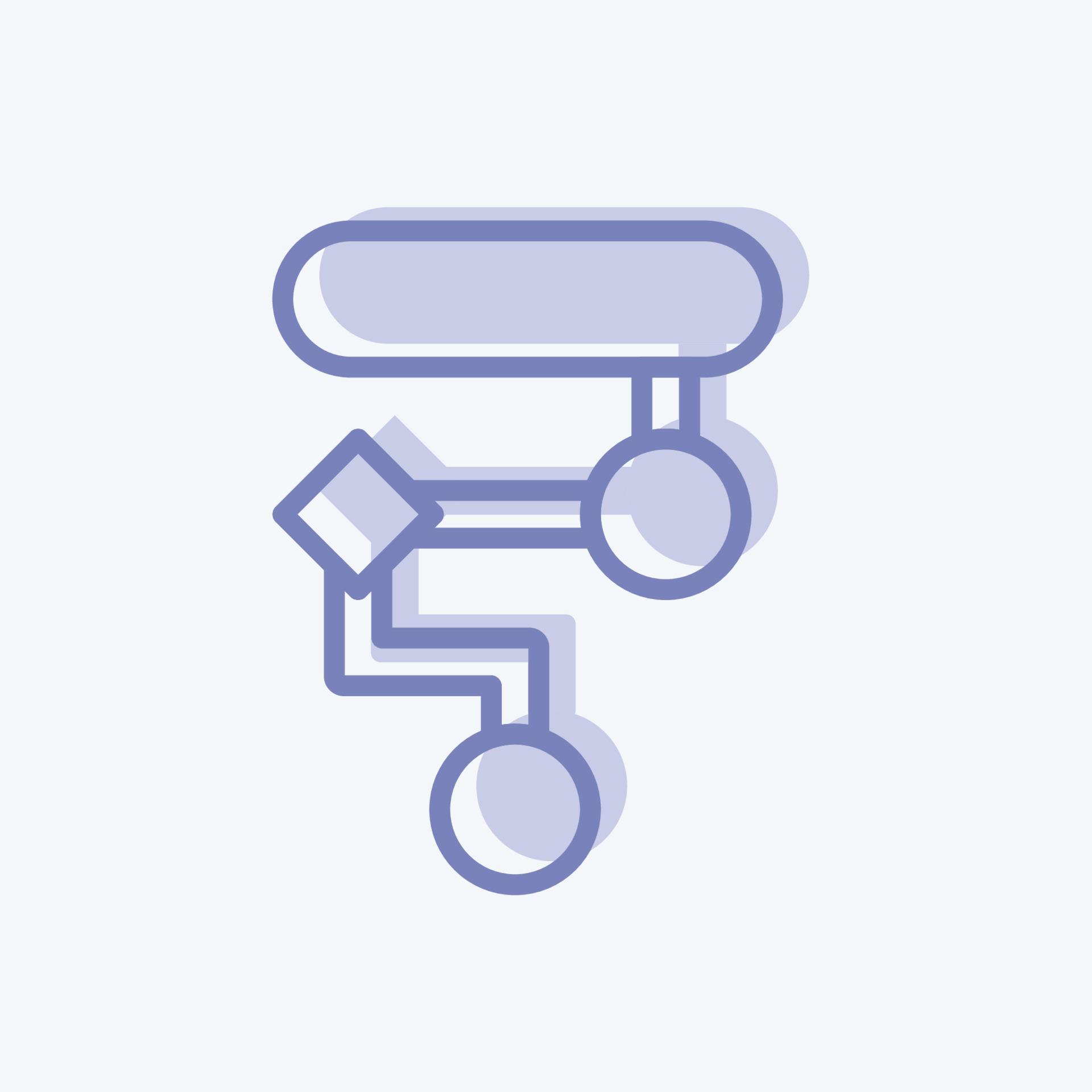 Icon Design Algorithm Suitable For Data Analytics Symbol Two Tone Style Simple Design