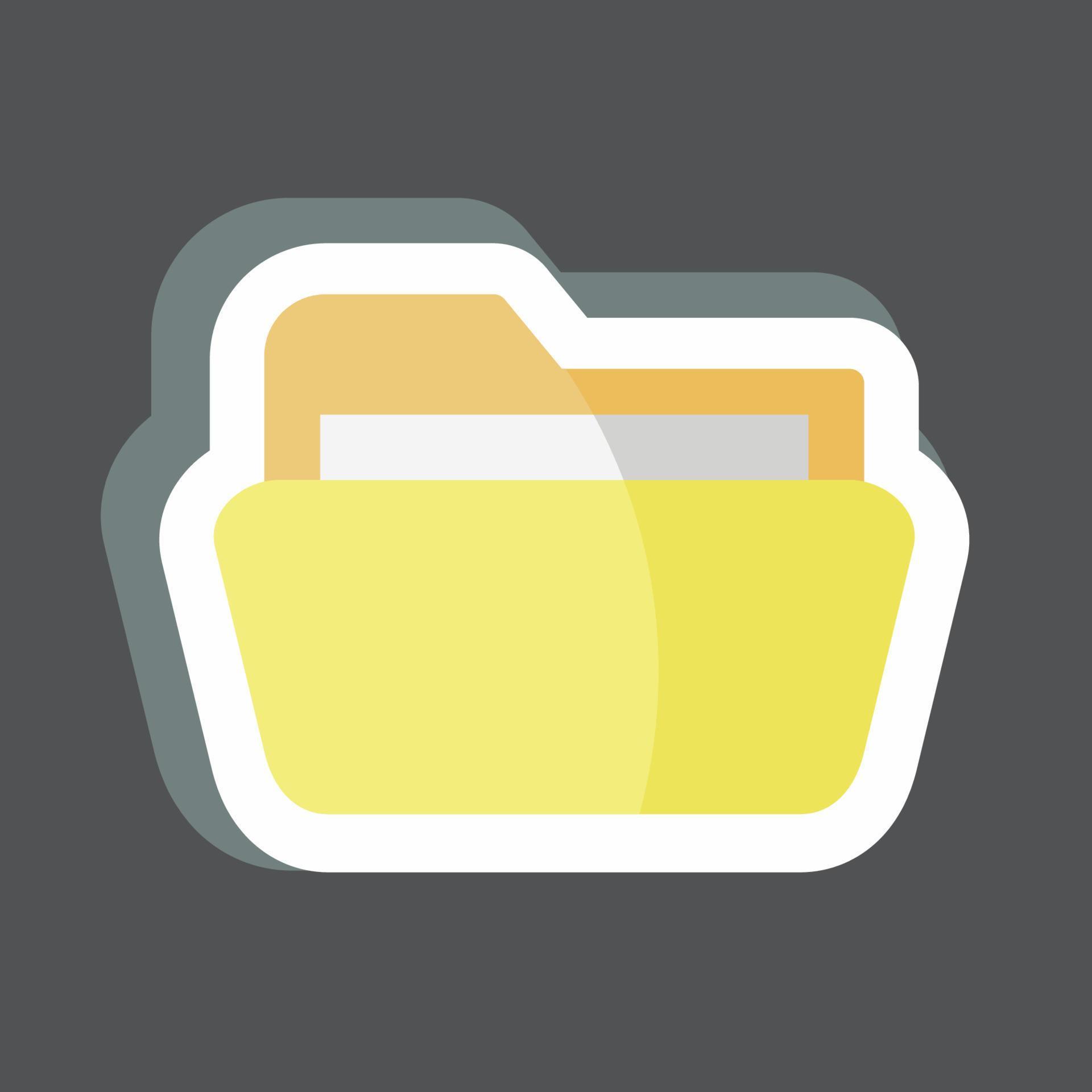 Sticker Folder 2 Suitable For Web Interface Symbol Simple Design Editable Design Template