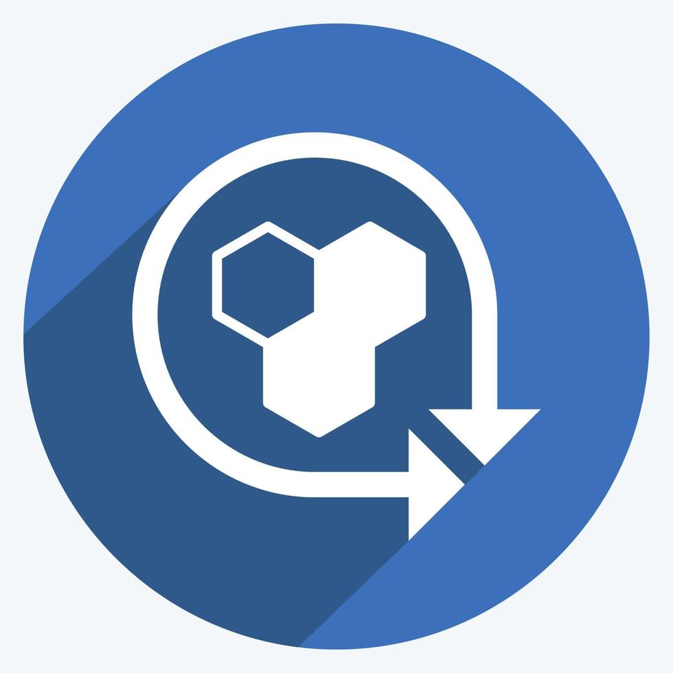 Icon Modeling Api Suitable For Data Analytics Symbol Long Shadow