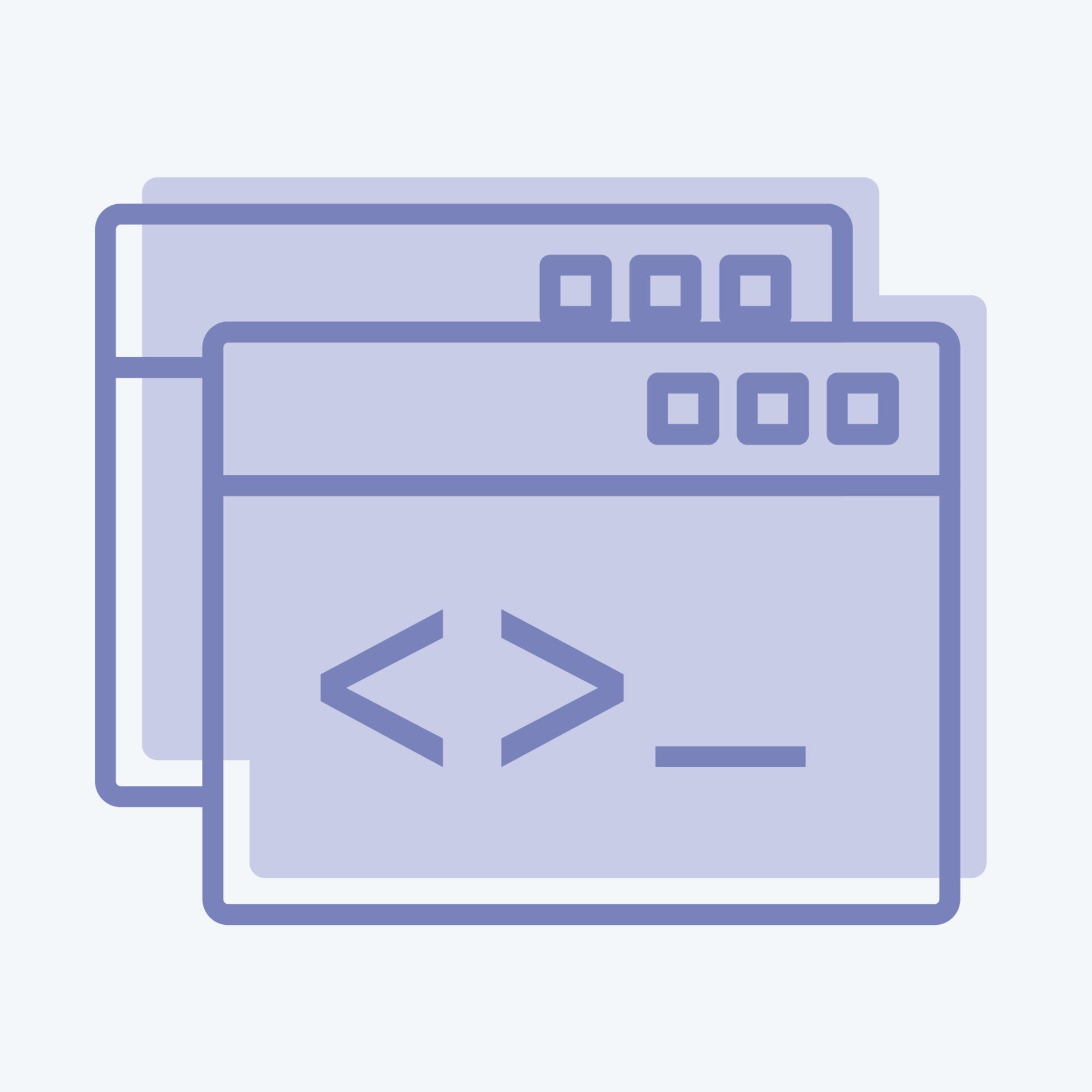 Icon Custom Coding. suitable for Programming symbol. two tone style. simple design editable ...