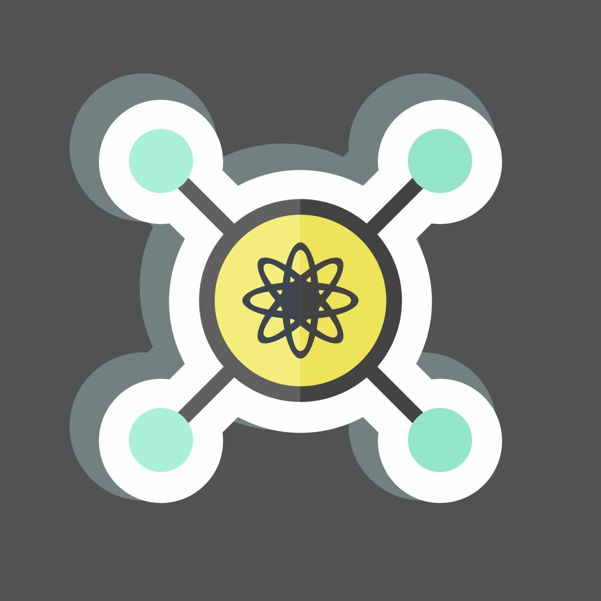 Sticker Intelligent Control Suitable For Data Analytics Symbol Simple