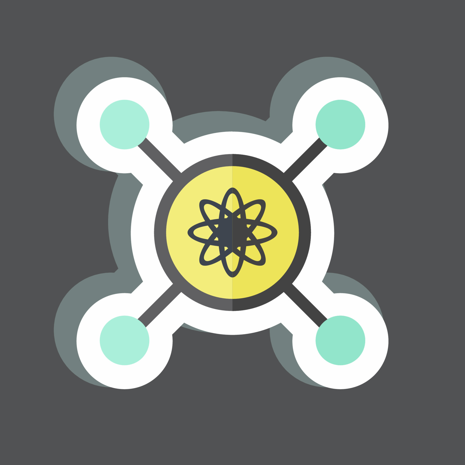 Sticker Intelligent Control Suitable For Data Analytics Symbol Simple