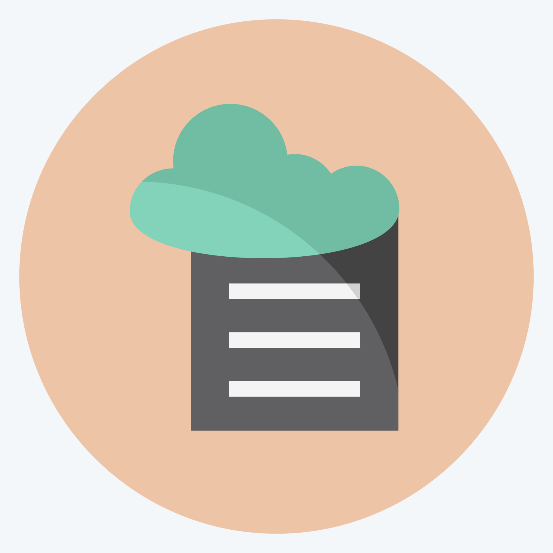 Icon Cloud Reporting Suitable For Data Analytics Symbol Flat Style Simple Design Editable
