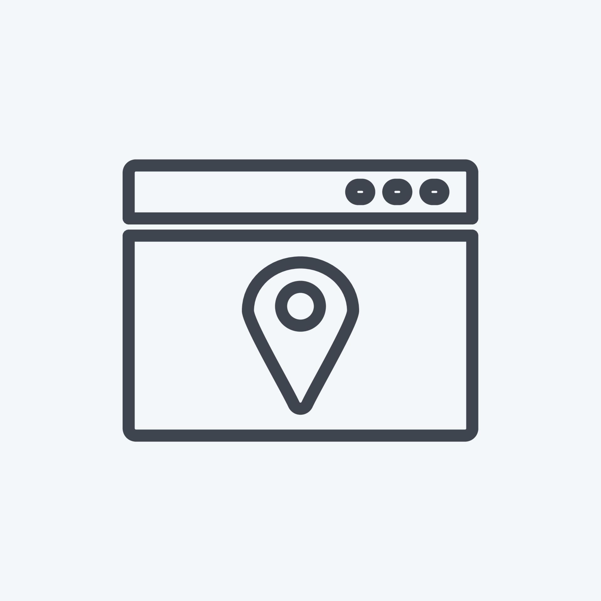 Icon Location Web Advertising. suitable for IT Services symbol. line ...