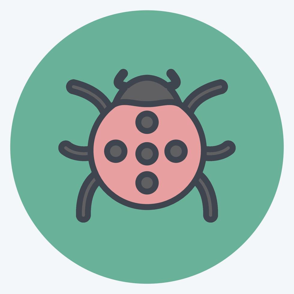 Icon Bug. suitable for Spring symbol. color mate style. simple design editable. design template ...