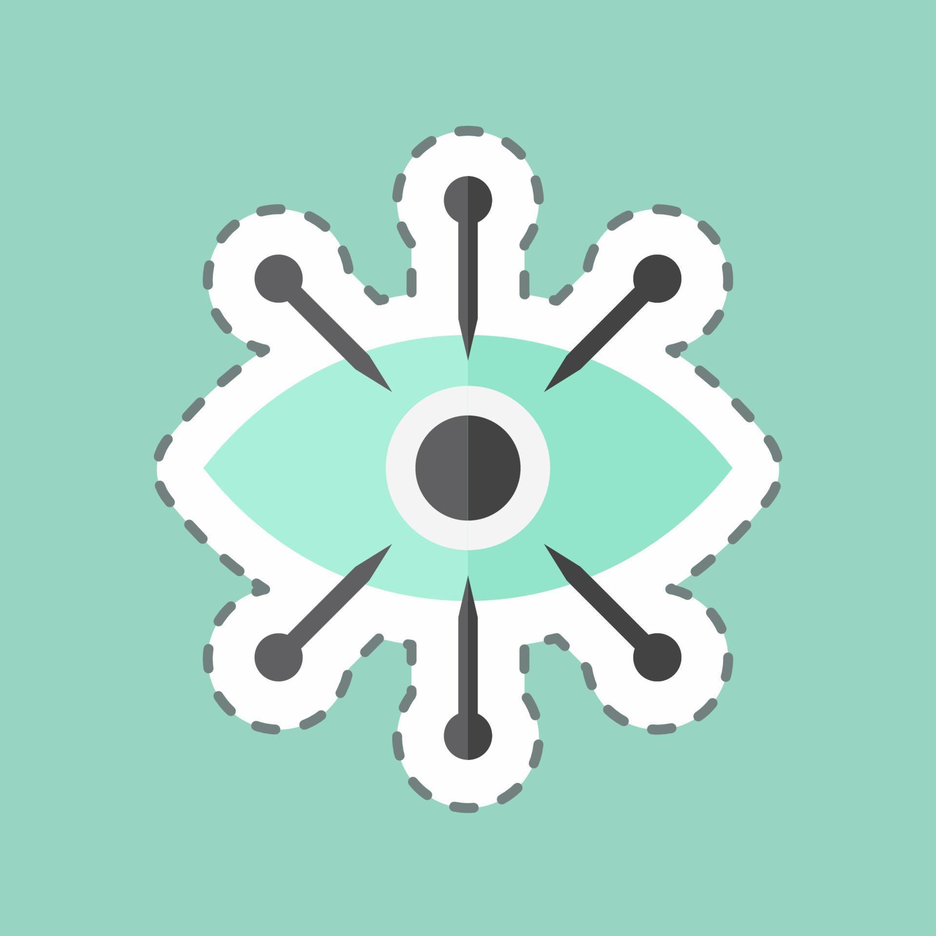 Sticker Line Cut Data Visualization Suitable For Data Analytics Symbol