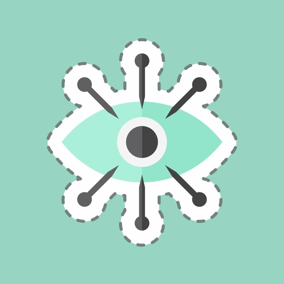 Sticker Line Cut Data Visualization Suitable For Data Analytics Symbol