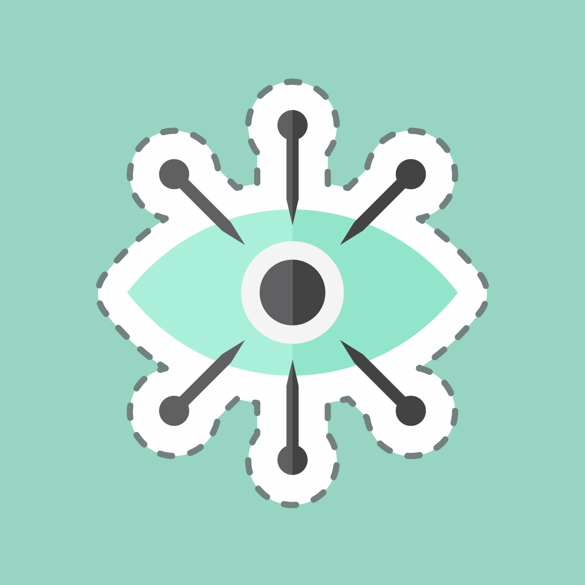 Sticker Line Cut Data Visualization Suitable For Data Analytics Symbol