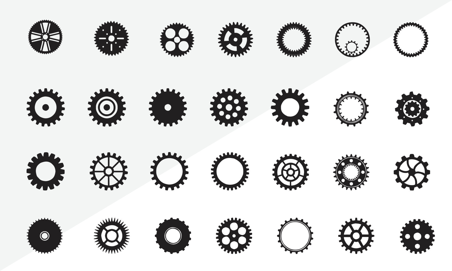 Gear Icon set vector template 7476693 Vector Art at Vecteezy