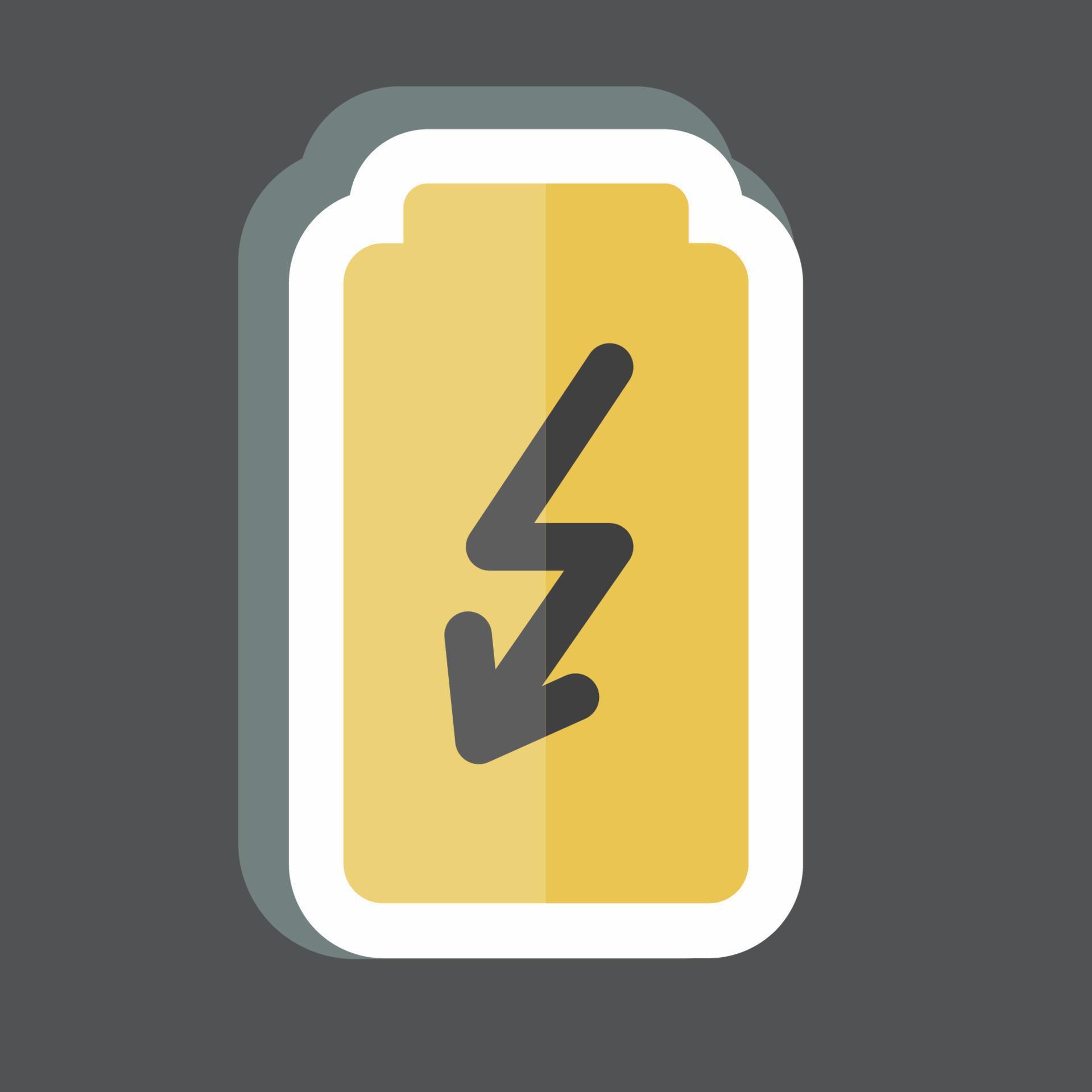 Sticker Power Saving Suitable For Mobile Apps Symbol Simple Design Editable Design Template