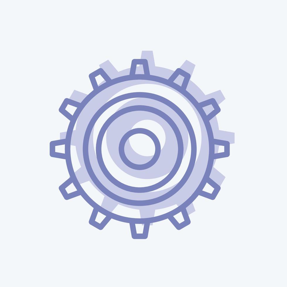 Icon Settings. suitable for web interface symbol. two tone style ...