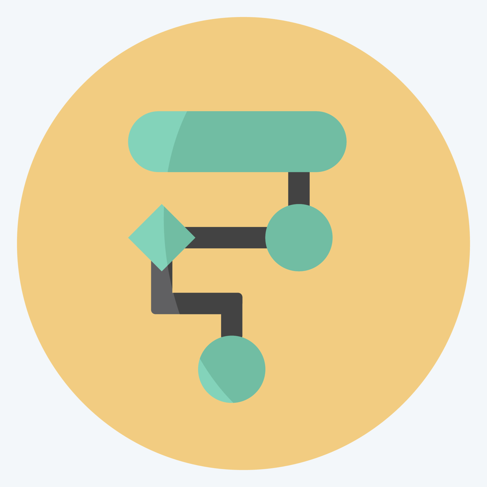 Icon Design Algorithm Suitable For Data Analytics Symbol Flat Style